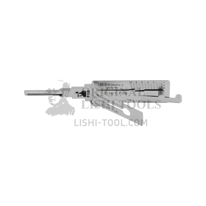 Lishi 2-in-1 (10-CUT) HU64 v.3 for Mercedes – Pick & Decoder for Ignit ...