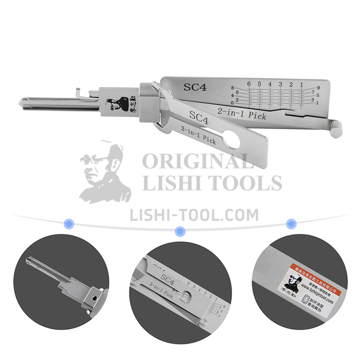 Lishi SC4 6-CUT 2-in-1 Schlage Lock Decoder & Pick Tool: Precision Sol ...